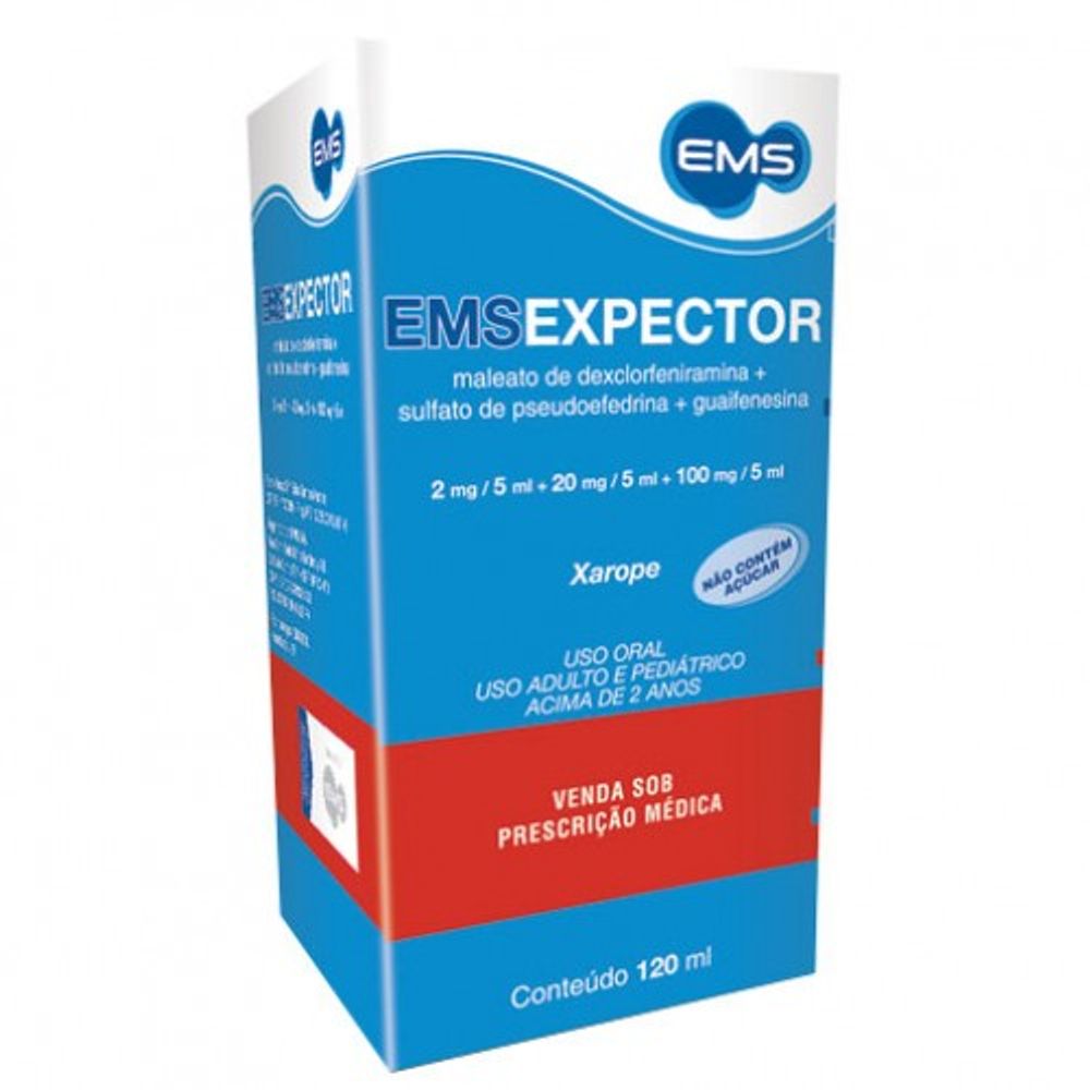 EMS expector xarope sem açúcar 120ml - UnicPharma