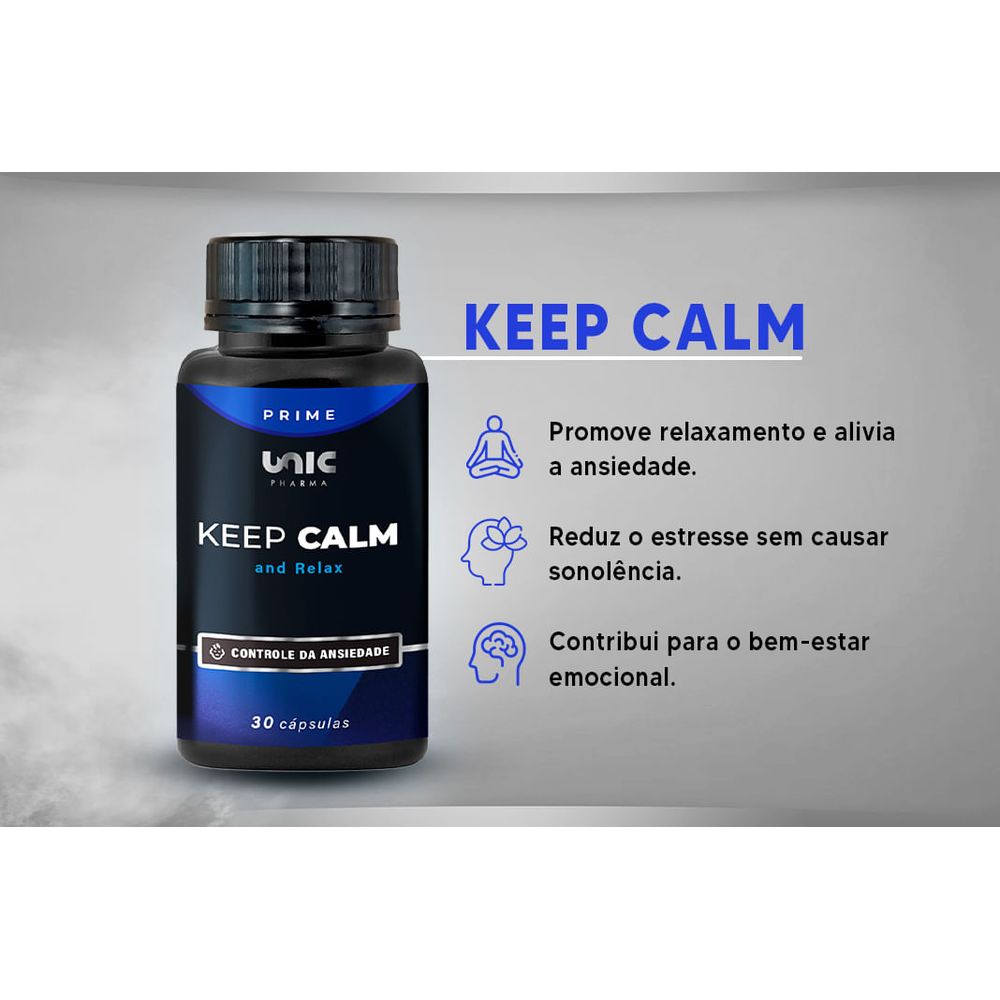 Keep Calm - Controle da ansiedade - 30 Caps - UnicPharma